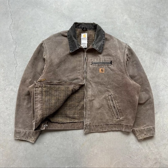 Carhartt | Jackets & Coats | Vintage Carhartt Detroit Jacket J97 Cht Blanket Lined Faded ...